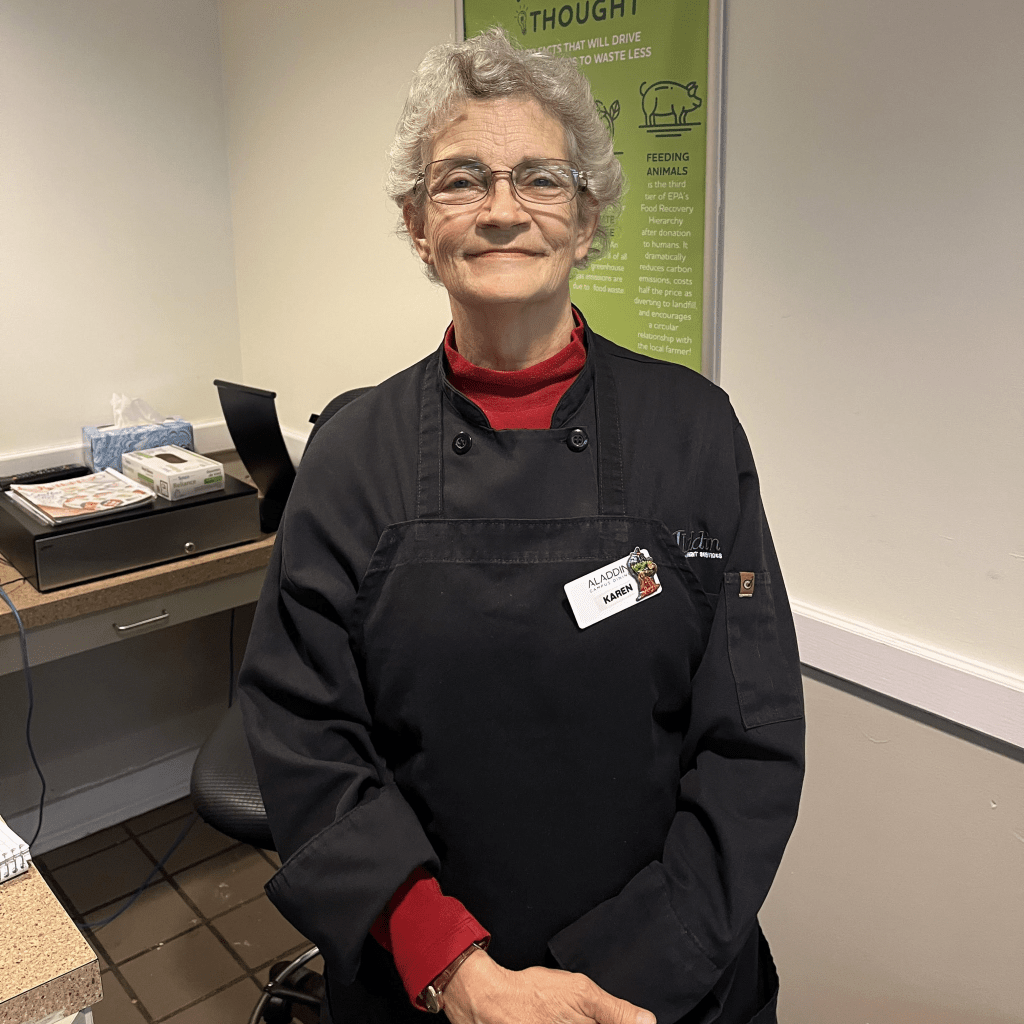 Swiping in on a closer look at Ms. Karen